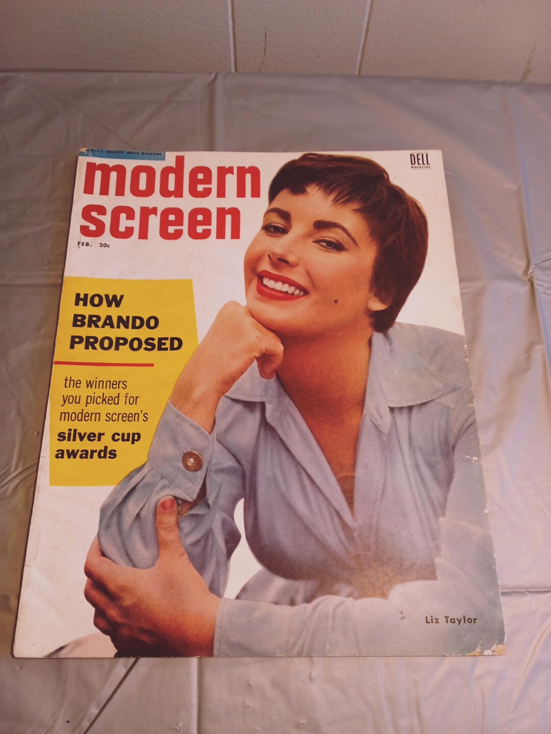 Feb 1955 Modern Screen Magazine, Liz Taylor Cover, Marlon Brando - Etsy