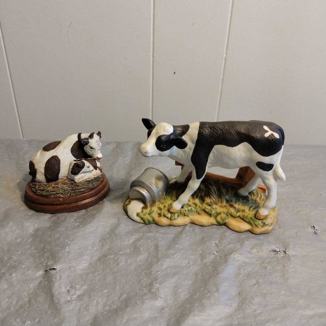 2 Cow Figurines, Mom Cow, Homco Cow, Country Farm Decor - Etsy