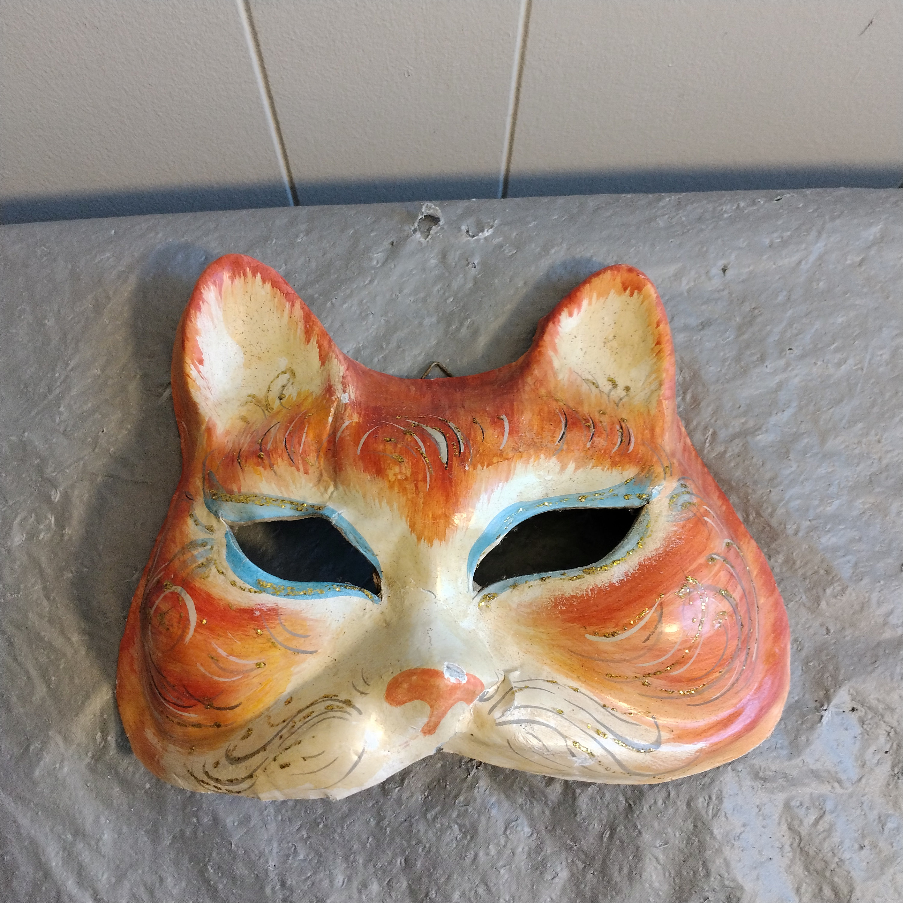 Vintage Paper Mache Cat Mask, Half Mask - Etsy UK