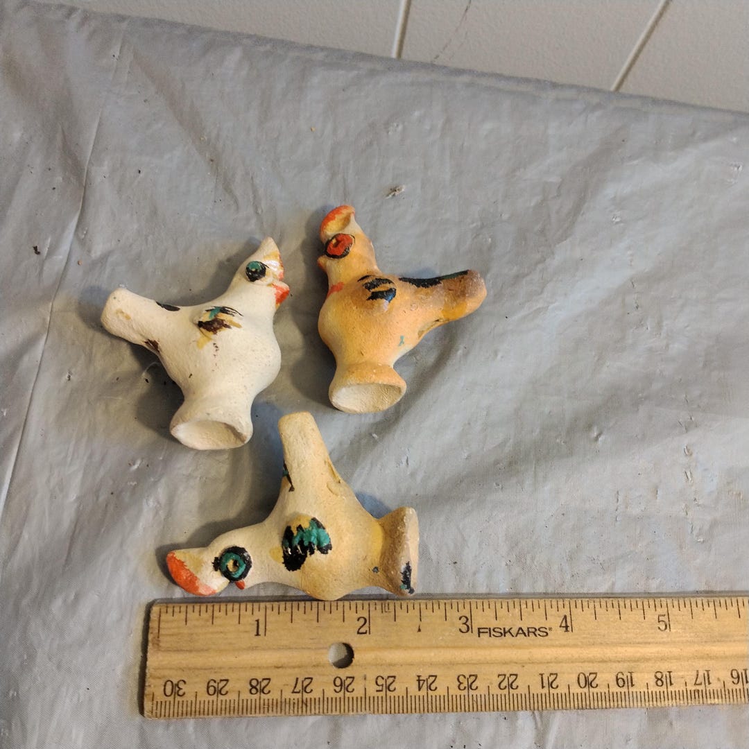 3 Chicken Rooster Art Pottery Clay Whistle, Read Description - Etsy
