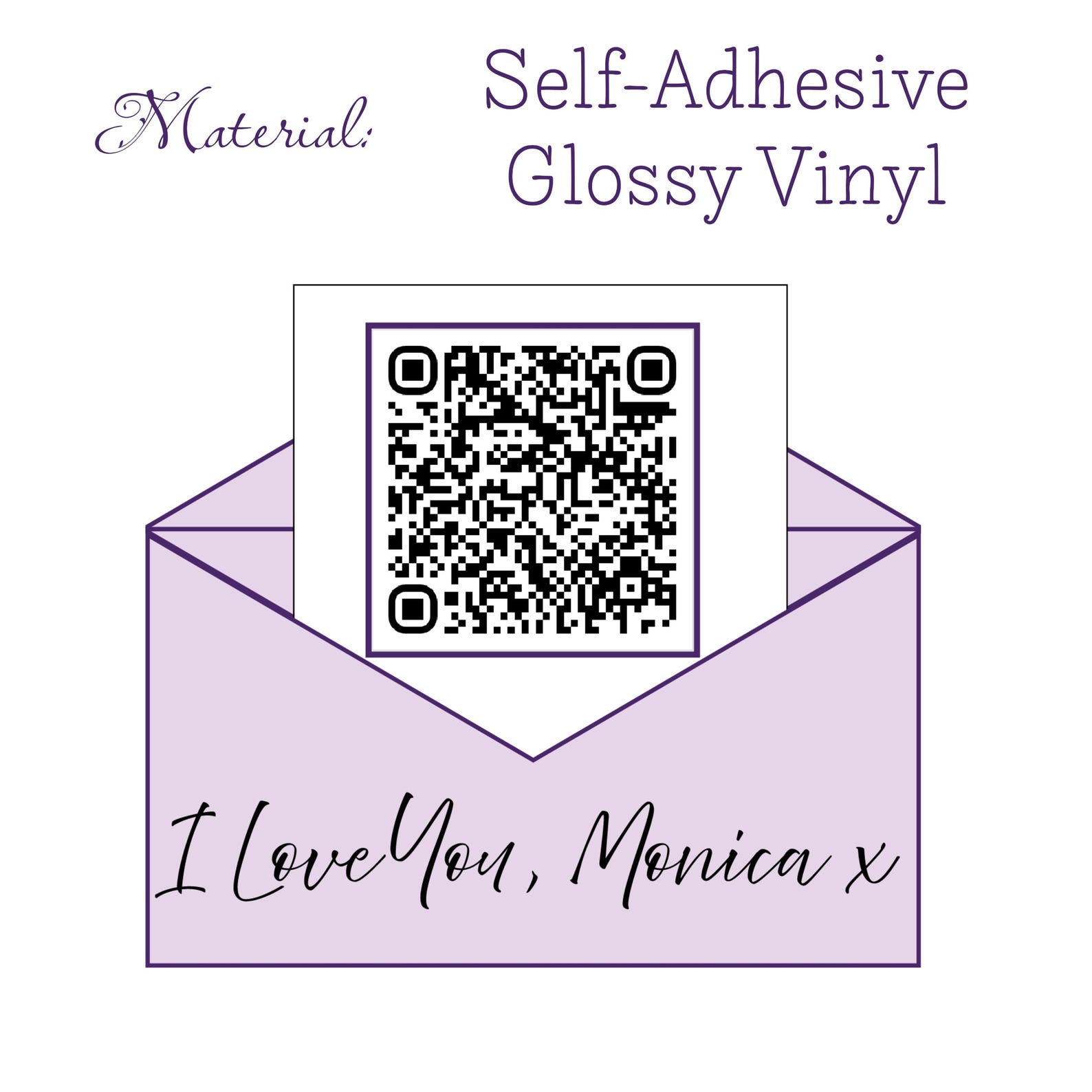Custom Spotify Song QR Code in a Letter Sticker | Glossy, Waterproof ...
