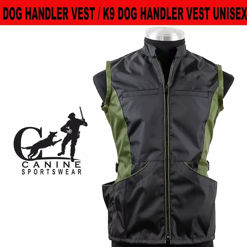 Unisex Dog Trainer Vest, Lightweight K9 Handler Vest, Multiple Pockets ...