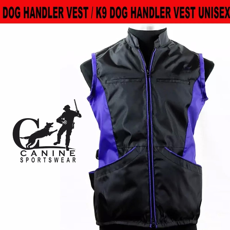 Unisex Dog Trainer Vest, Lightweight K9 Handler Vest, Multiple Pockets ...