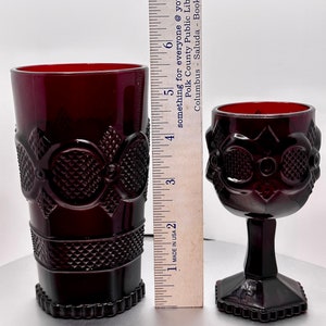 Avon Cape Cod 1876 Collection Vintage Dinnerware Ruby Red Glassware ...