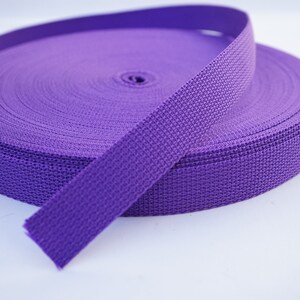 Purple Polypropylene Webbing 1 Inch, Polypro Webbing Purple, Strapping ...