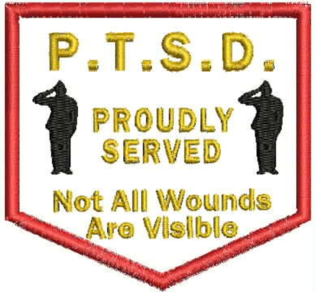 PTSD Embroidered Patch Embroidered Veteran Patch - Etsy