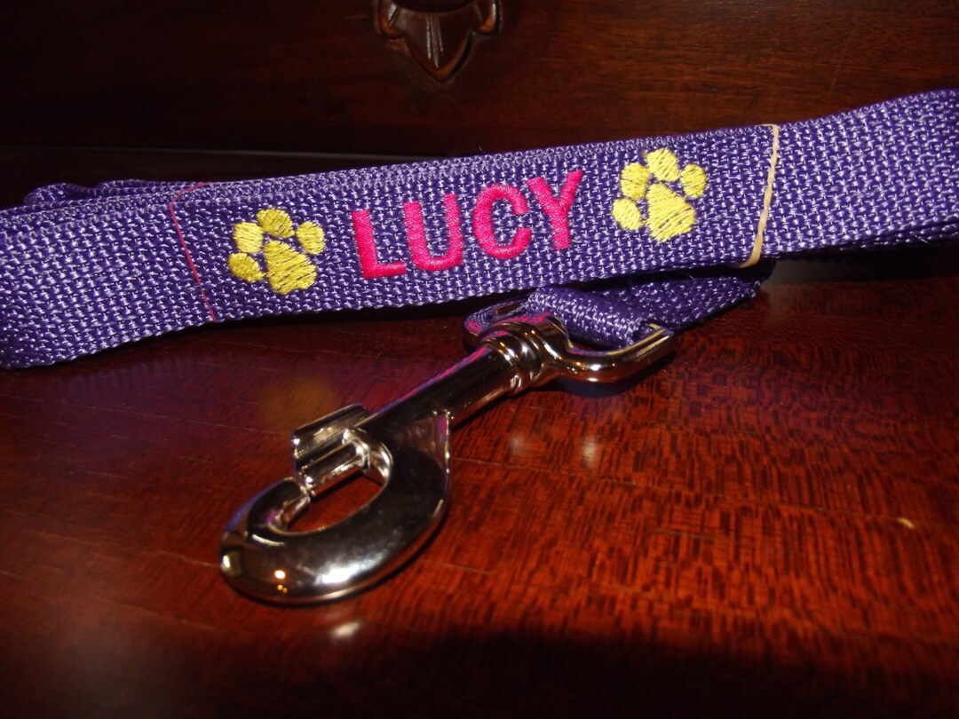 Custom Embroidered Dog Leash Set: Personalized Pet Leashes, Pack of 2 ...