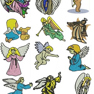 Angel Embroidery Designs Machine Embroidery 12 Designs Instant - Etsy