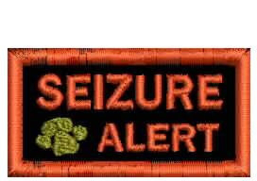 Seizure Alert Patch2.1 Inches X 1.7 Inches Embroidered Seizure Alert ...