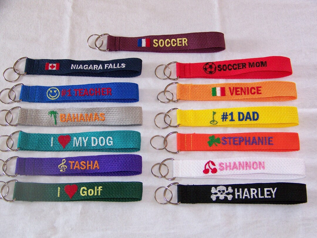 10 Personalized Key Chain Key FOB Key Chains 10 Custom Key Made Key ...
