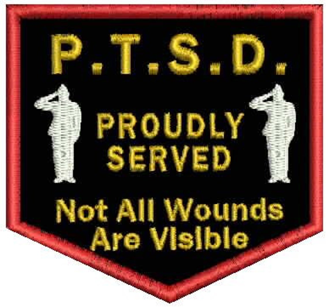 PTSD Patch Veteran Embroidered Patch - Etsy