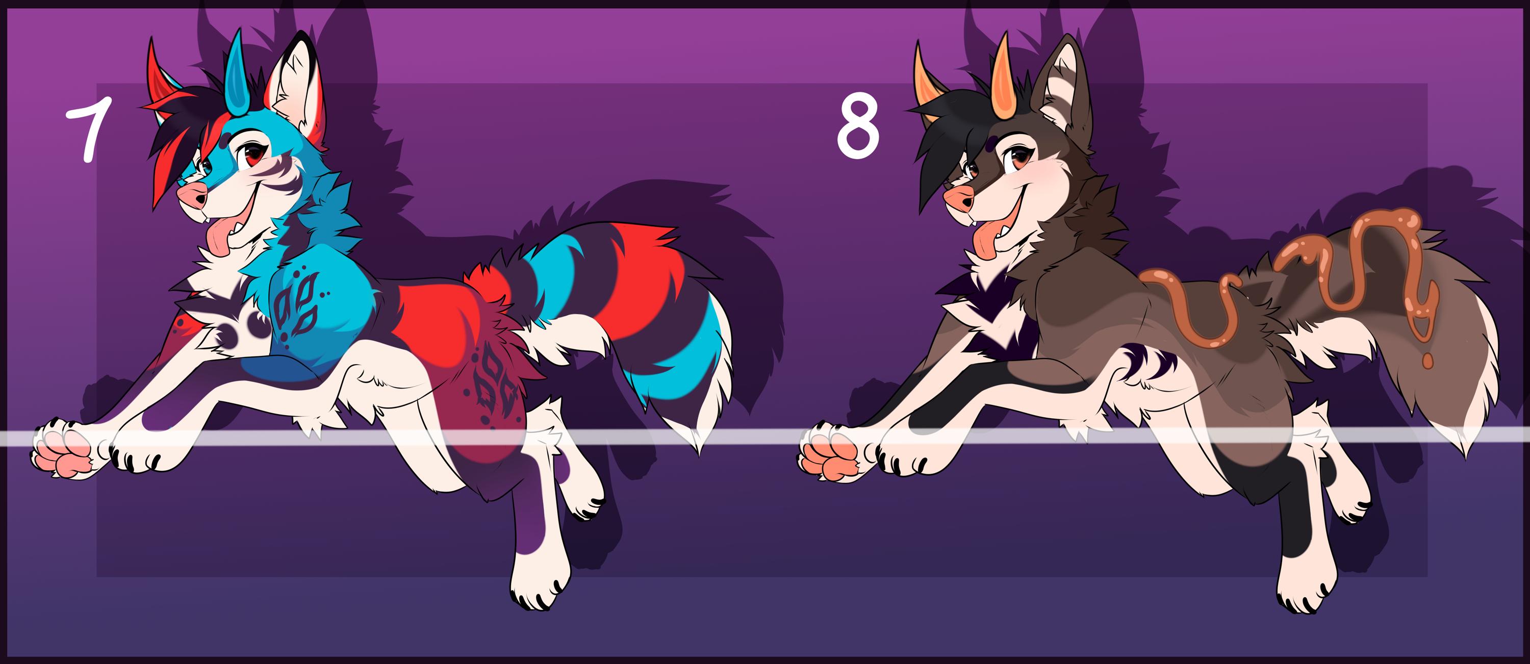 Cute Feral Wolf Demon Cheap Furry Fursona Adoptable Oc Bundle Batch Dog ...