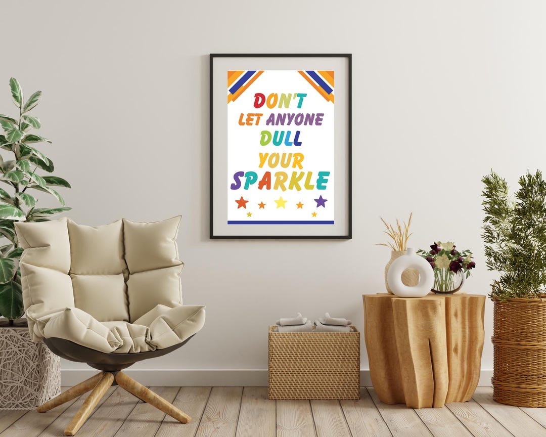 Editable and Printable Don't Let Anyone Dull Your Sparkle Wall Art ...
