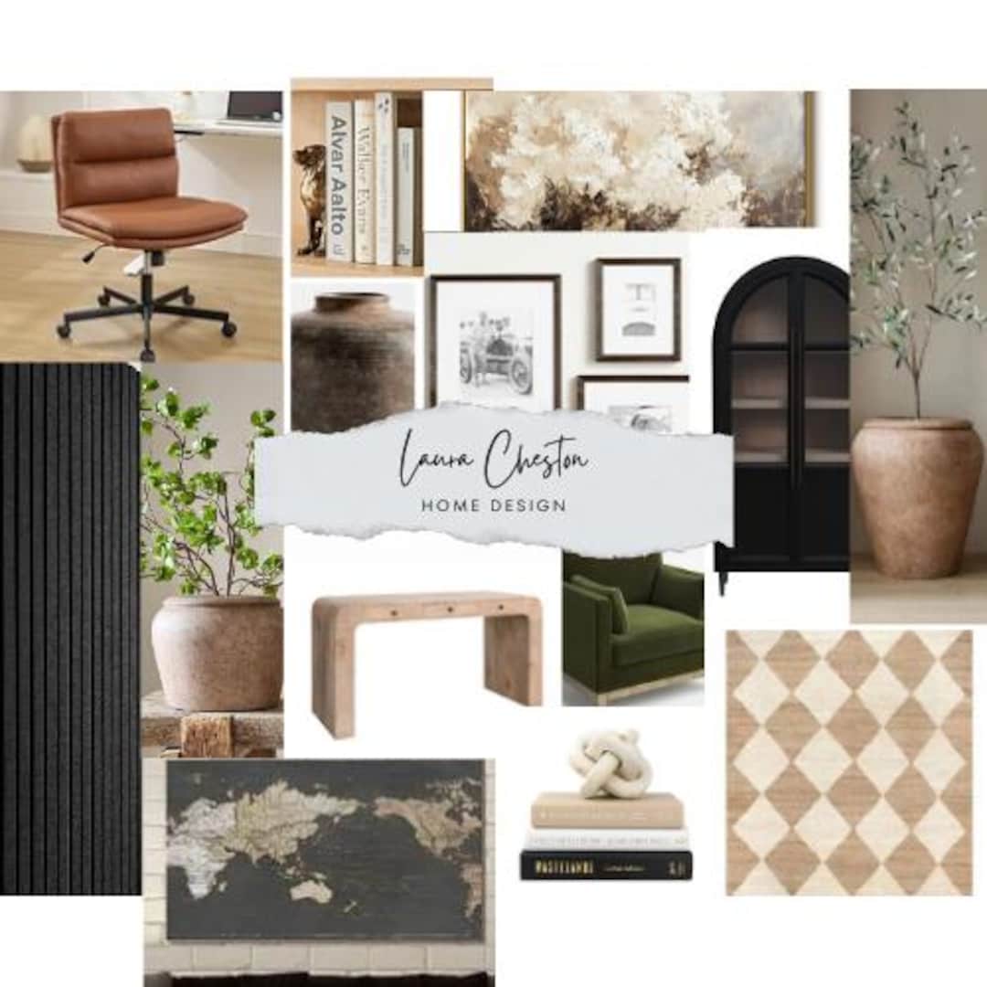 Custom Home Design Mood Board, Product Sourcing, Interior Edesign, Room ...