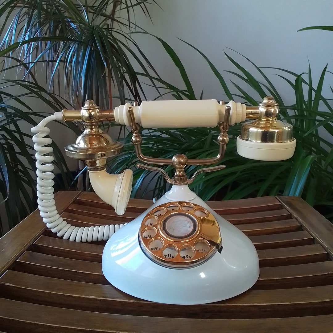70s French Style Rotary Phone Functional Landline Replica - Etsy