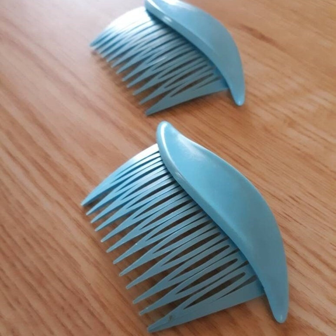 80s Blue Hair Combs - Etsy