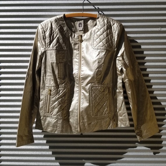 Y2K Gold Metallic Jacket - Gem