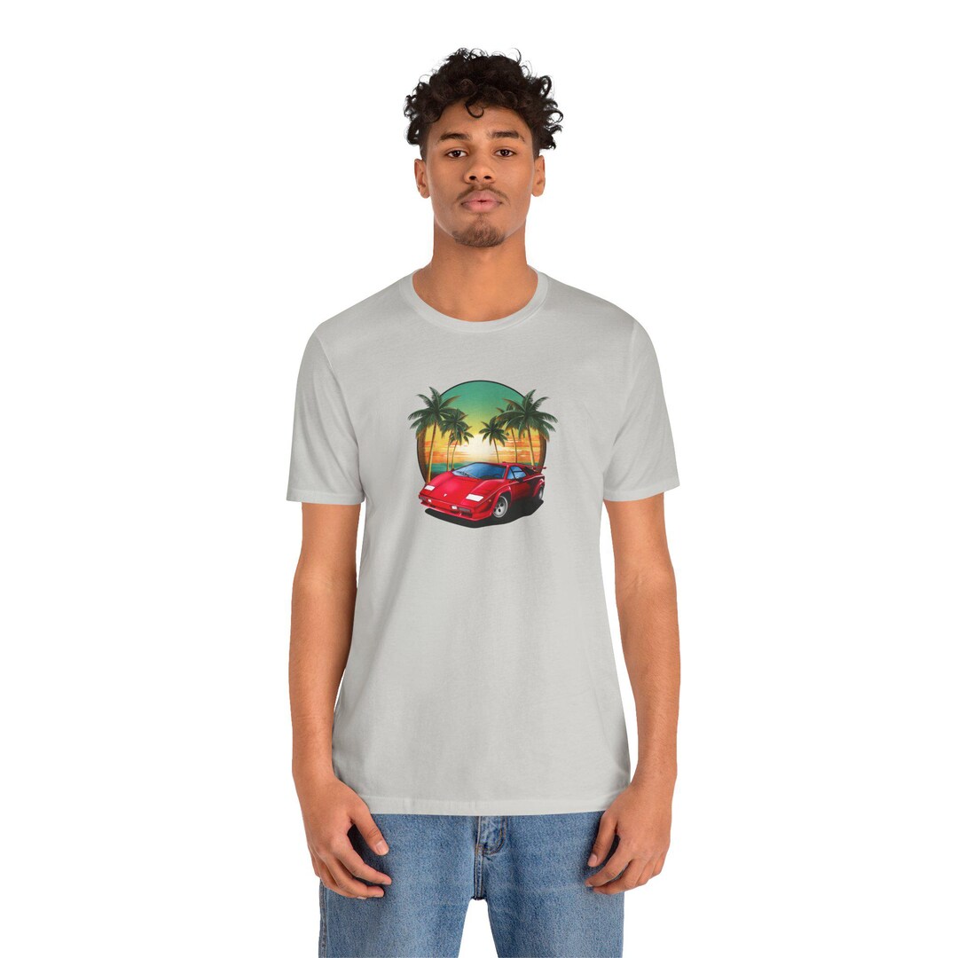 Retro 80's Sunset Lambo- Vintage Unisex Motorsport Apparel, Gift for ...