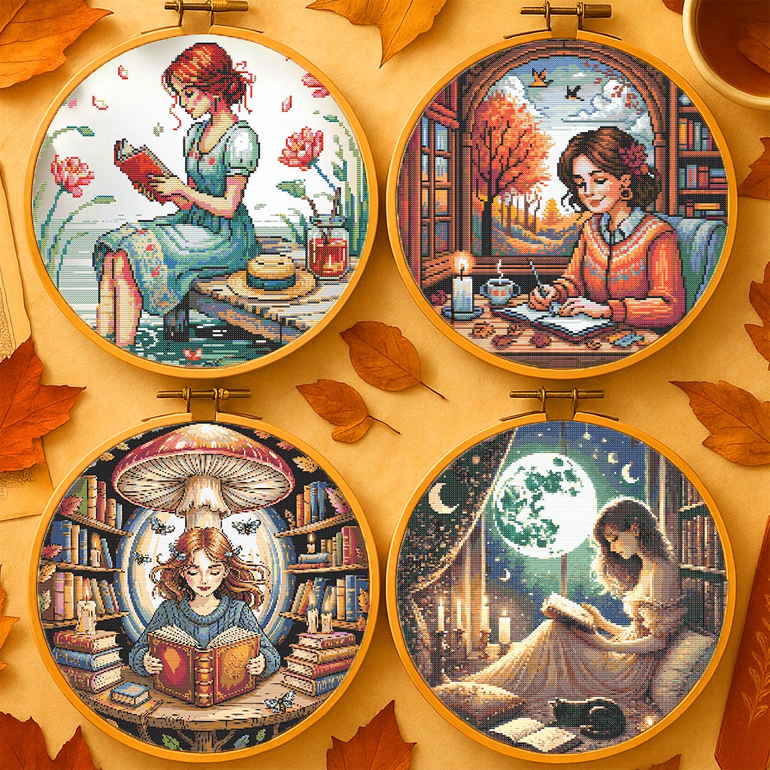 Book Lover Mega Bundle 50+ Cross Stitch Pattern Access Lifetime Fantasy ...