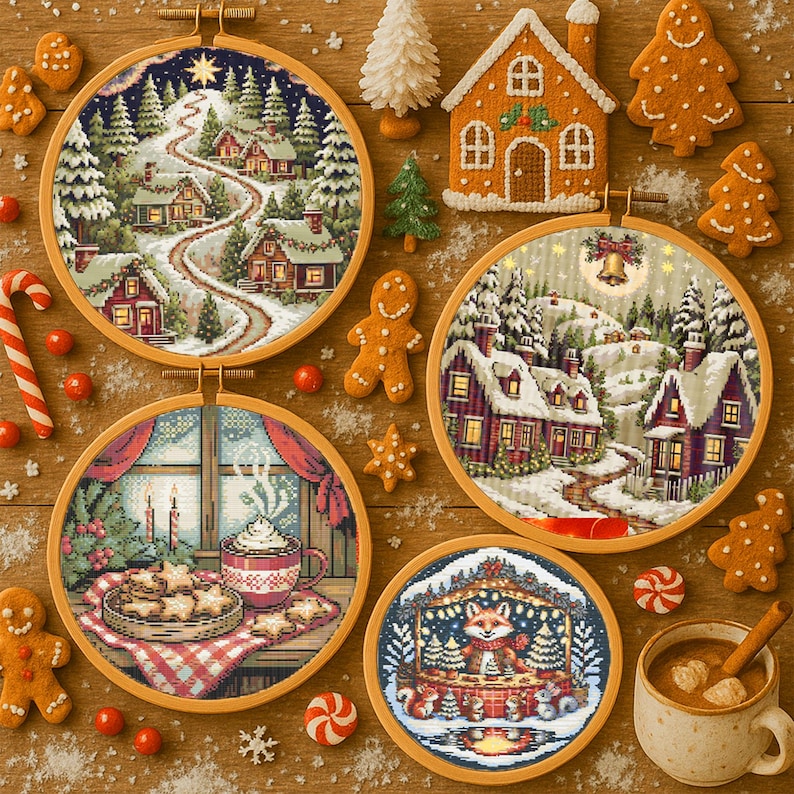 Christmas Mega Bundle 125+ Cross Stitch Pattern Access Lifetime Santa ...