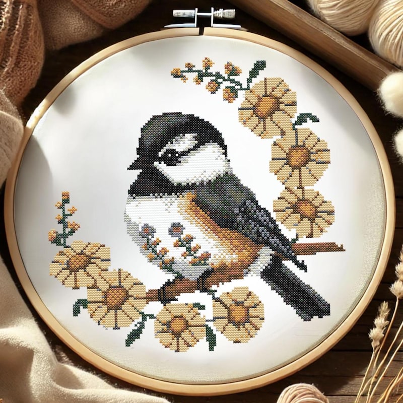 Chickadee Cross Stitch Pattern - Etsy