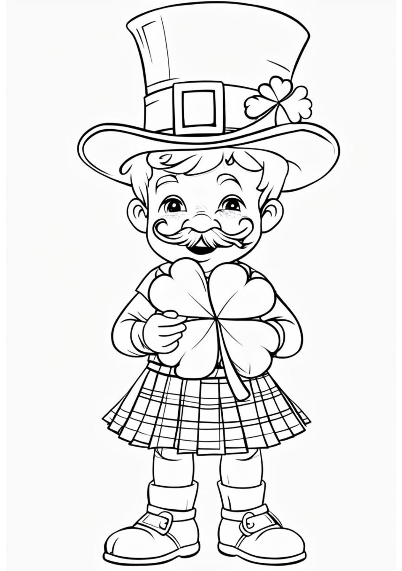 Downloadable St. Patrick's Day Coloring Pages for Kids, Includes Pages ...