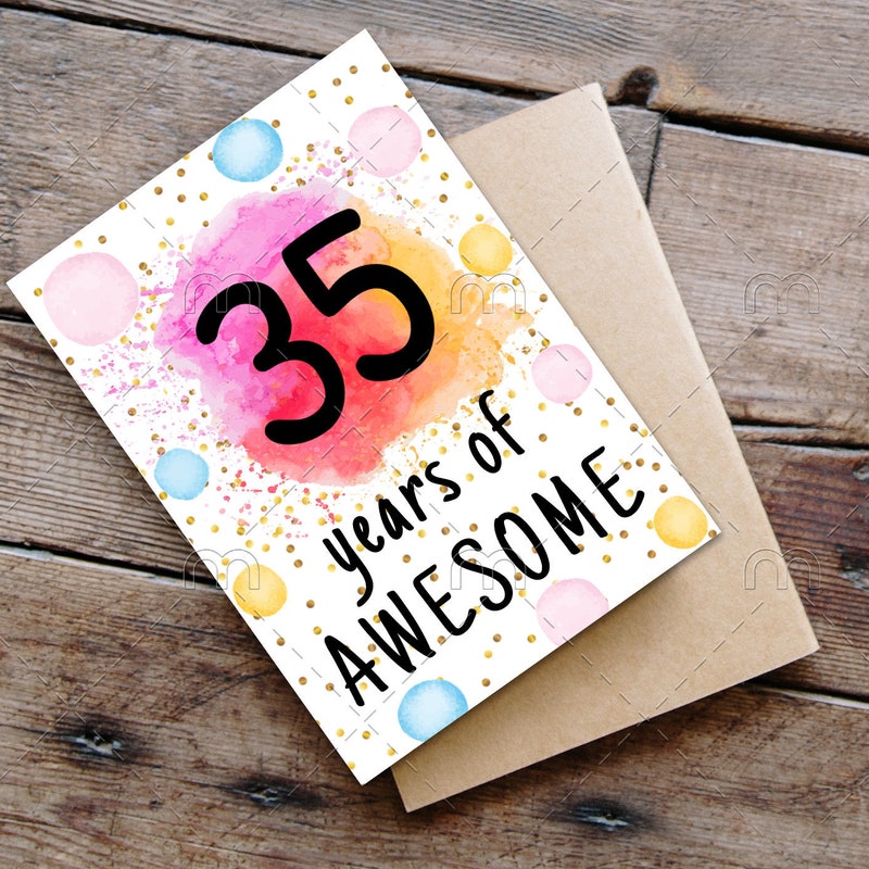 35th Birthday Card - Etsy