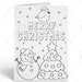 Coloring Christmas Cards Merry Christmas Card Printable Christmas Card ...