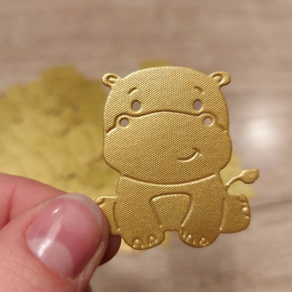 Gold Hippo - Etsy