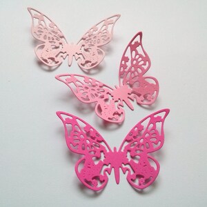 Pink Paper Butterflies Die Cuts, Wedding Decorations, Scrapbooking ...