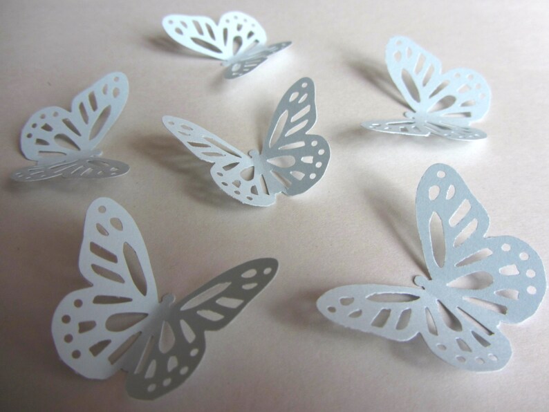 Blue paper butterflies die cut butterflies pastel blue die | Etsy