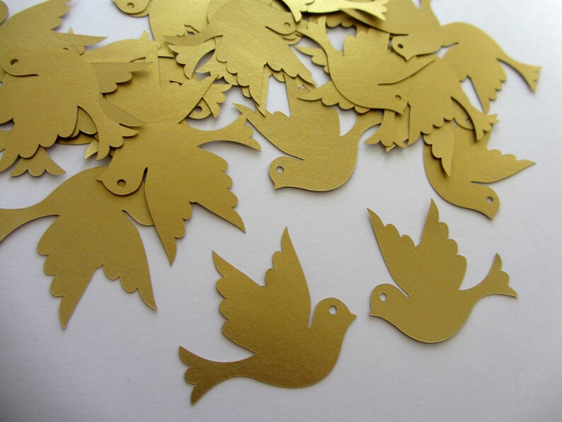Colombes en papier 35 colombes découpées die cut oiseaux - Etsy France