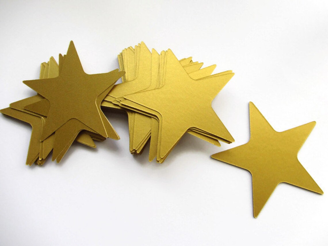 Gold Stars Large Gold Paper Stars Wedding Decorations - Etsy
