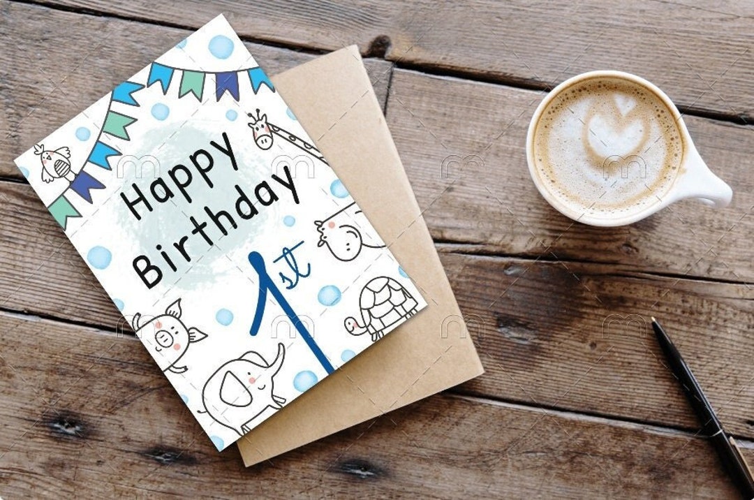 PRINTABLE First Birthday Card 1st Birthday Card for a Little - Etsy