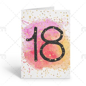 PRINTABLE 18th Birthday Card Birthday Card Printable Instant Download ...