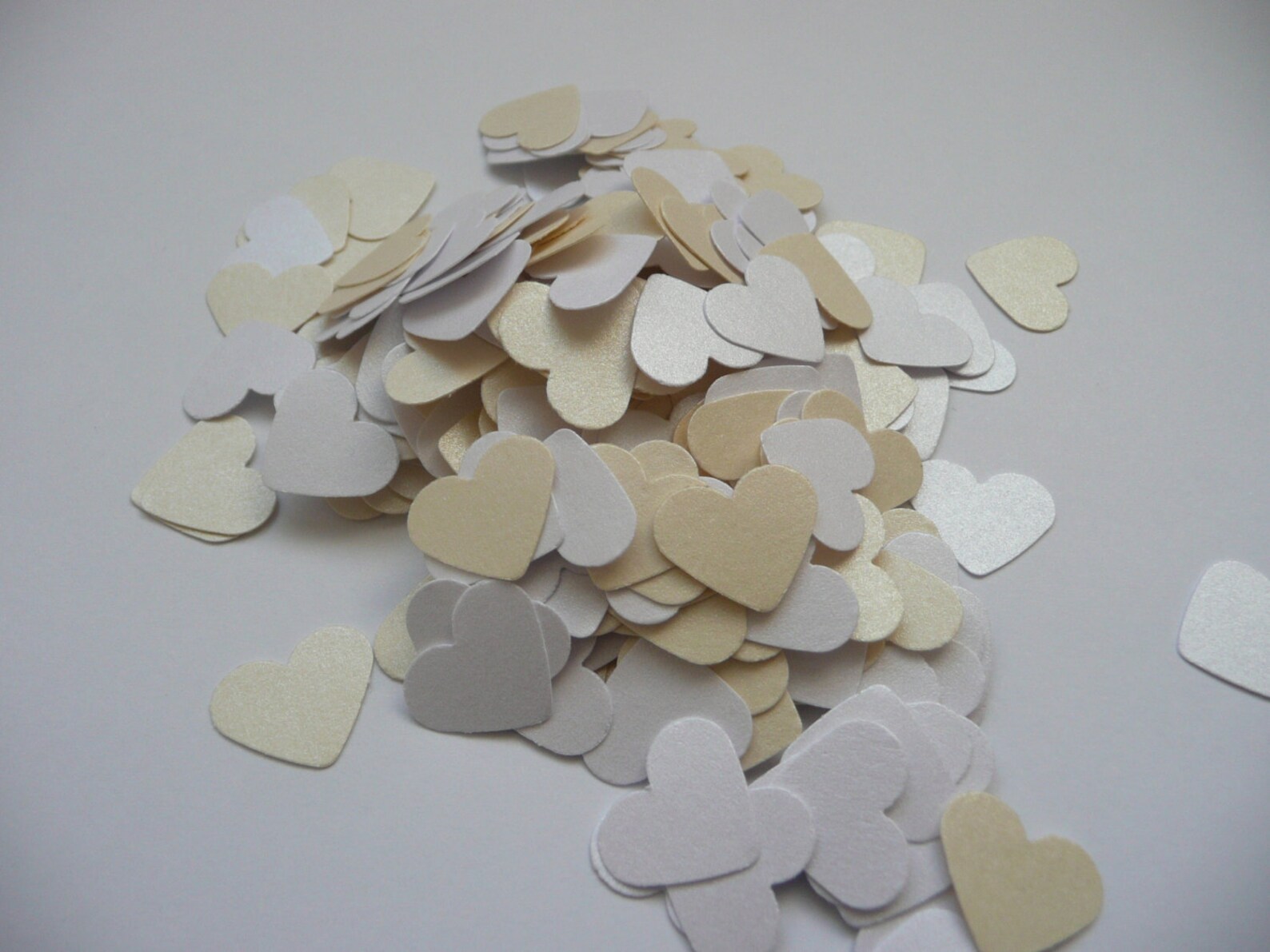 Wedding Confetti Hearts White Ivory Paper Hearts 200 - Etsy