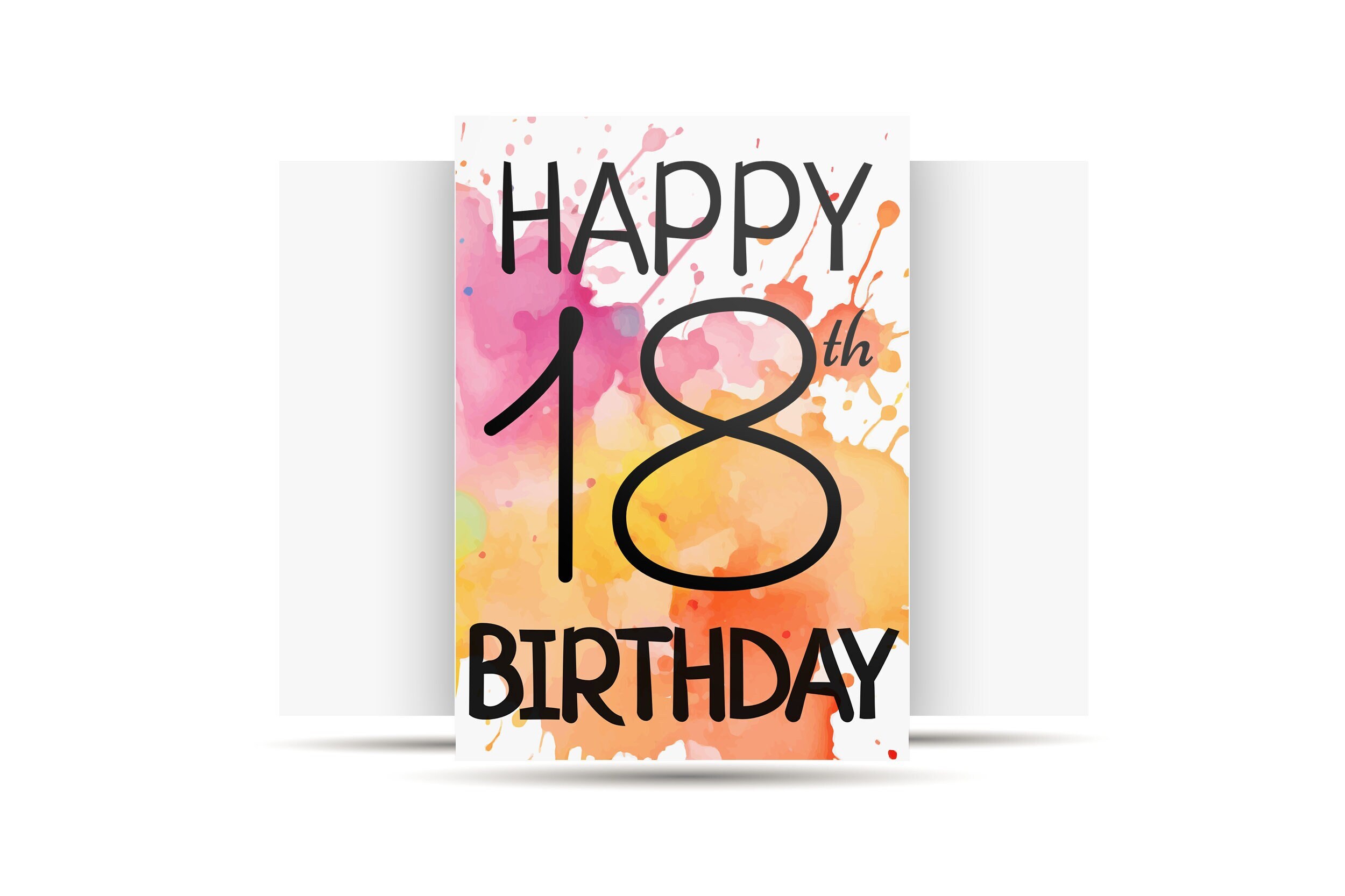 PRINTABLE 18th Birthday Card Birthday Card Printable Instant Download ...