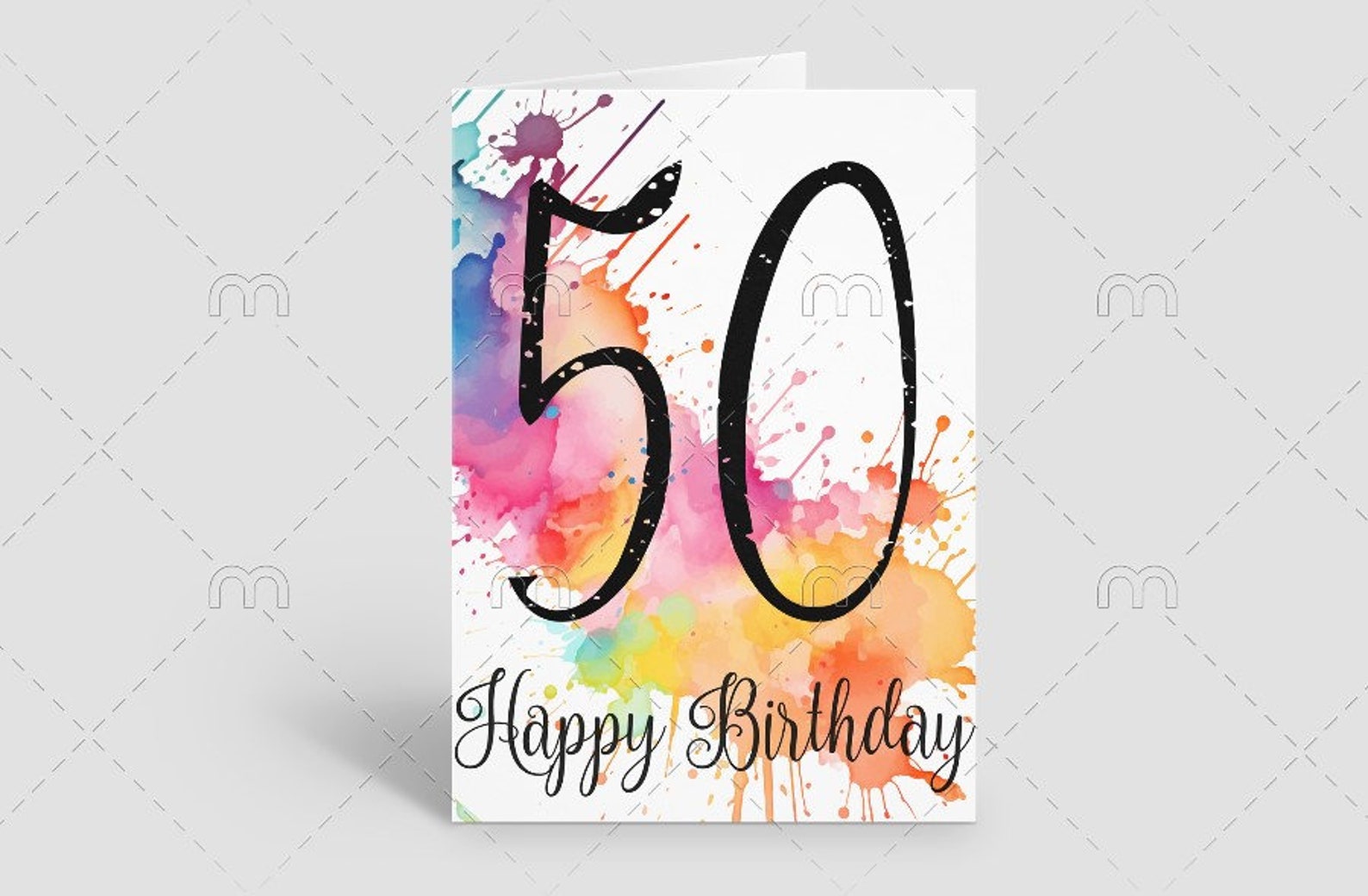 PRINTABLE 50th Birthday Card Birthday Card Printable Instant Download ...