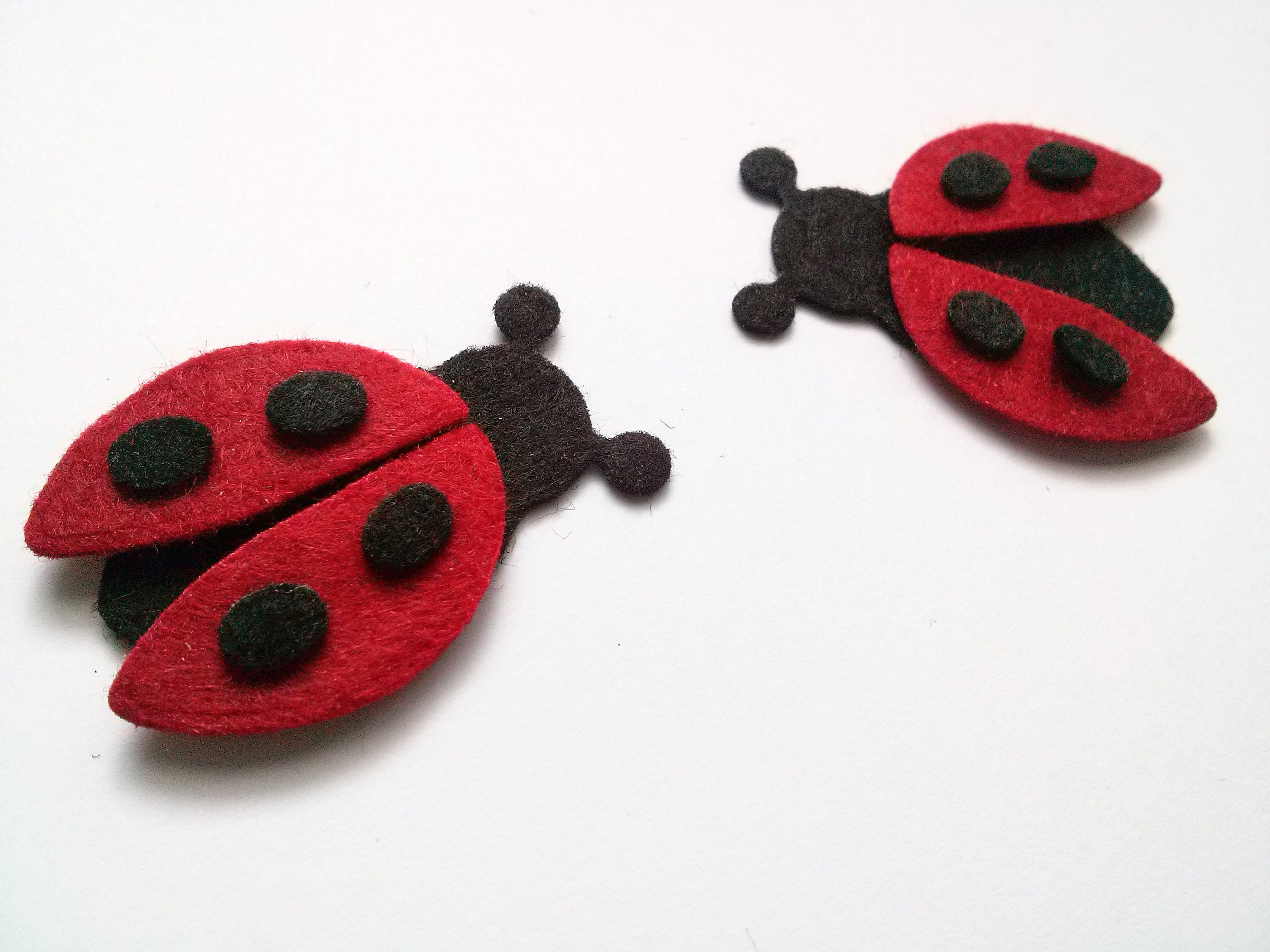 Felt Ladybirds Die Cut Lady Bug Craft Embellishments Felt - Etsy