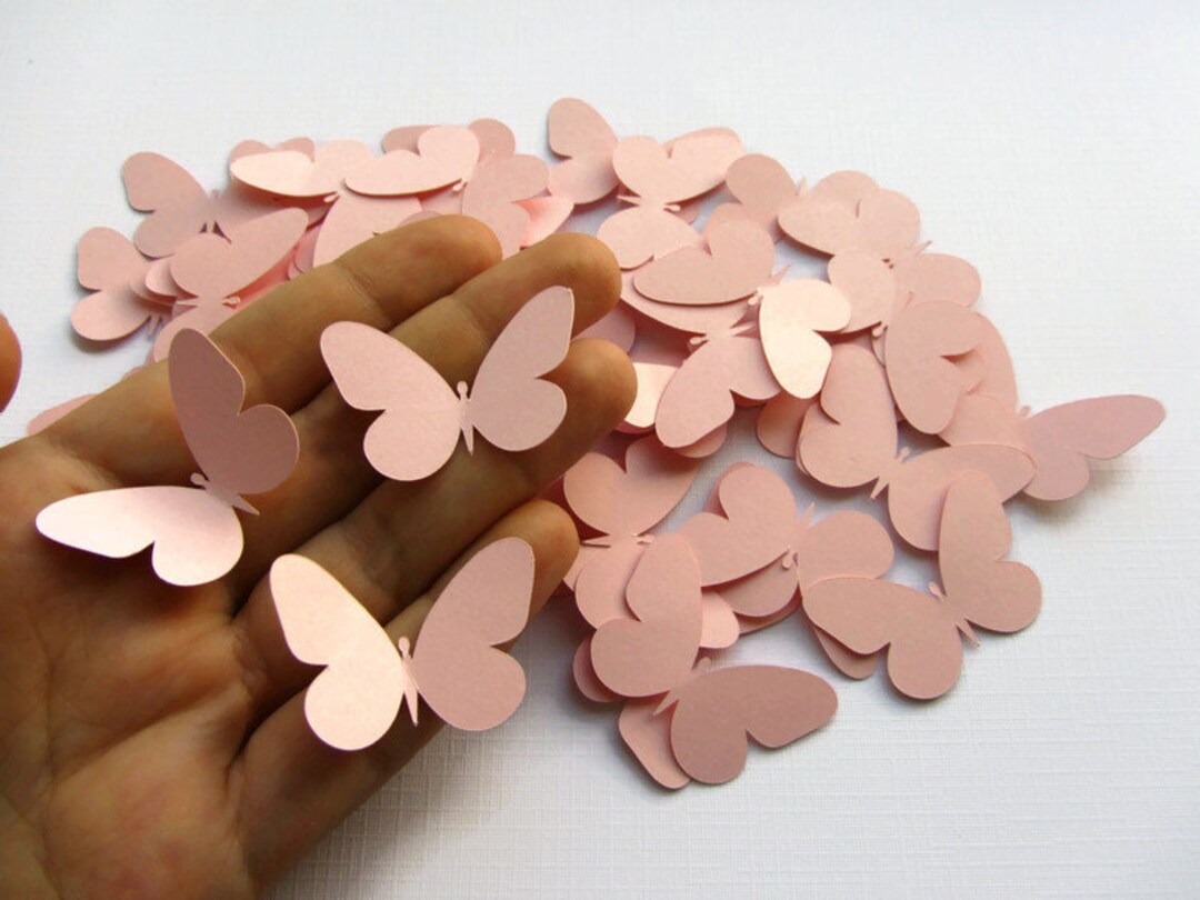 Pink Paper Butterflies Die Cut Butterflies Pink Wedding - Etsy