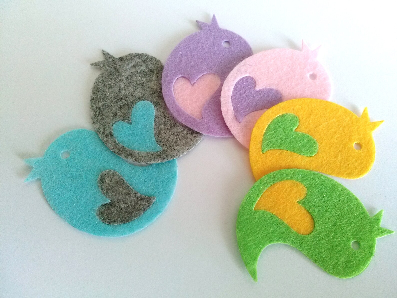 Felt animals felt applique felt birds felt appliques felt | Etsy