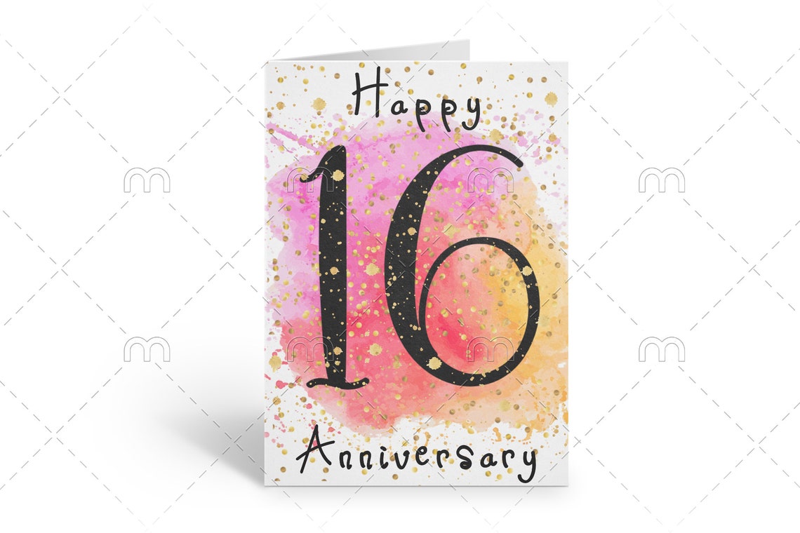 PRINTABLE 16th Birthday Card Birthday Card Printable Instant | Etsy