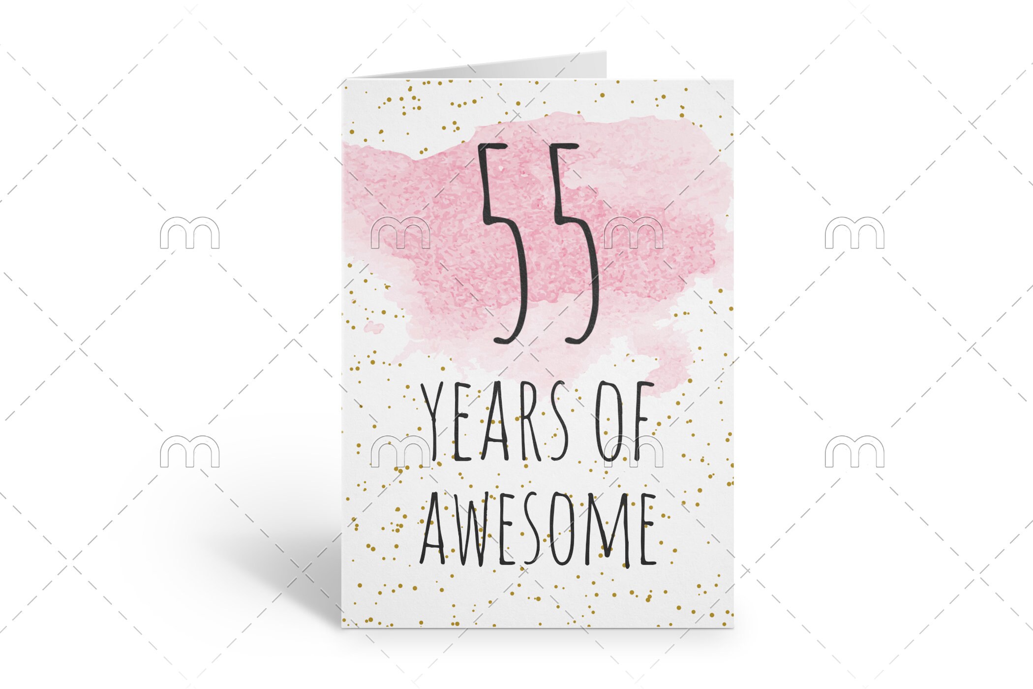 PRINTABLE 55th Birthday Card, Birthday Card Printable, Instant Download ...