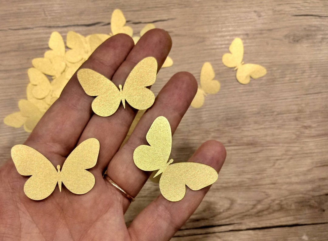 Gold Paper Butterflies Die Cut Butterflies Gold Wedding - Etsy