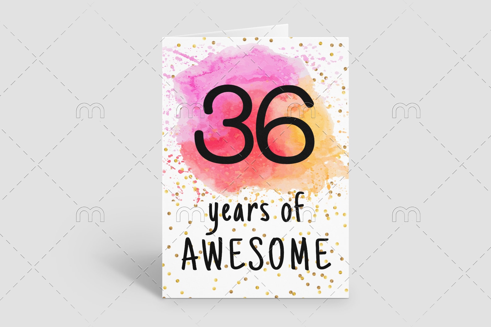 PRINTABLE 36th Birthday Card Print Card Printable Instant Download ...
