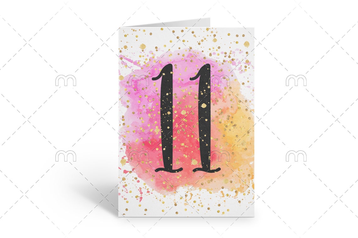 PRINTABLE 11th Birthday Card Birthday Card Printable Instant Download ...