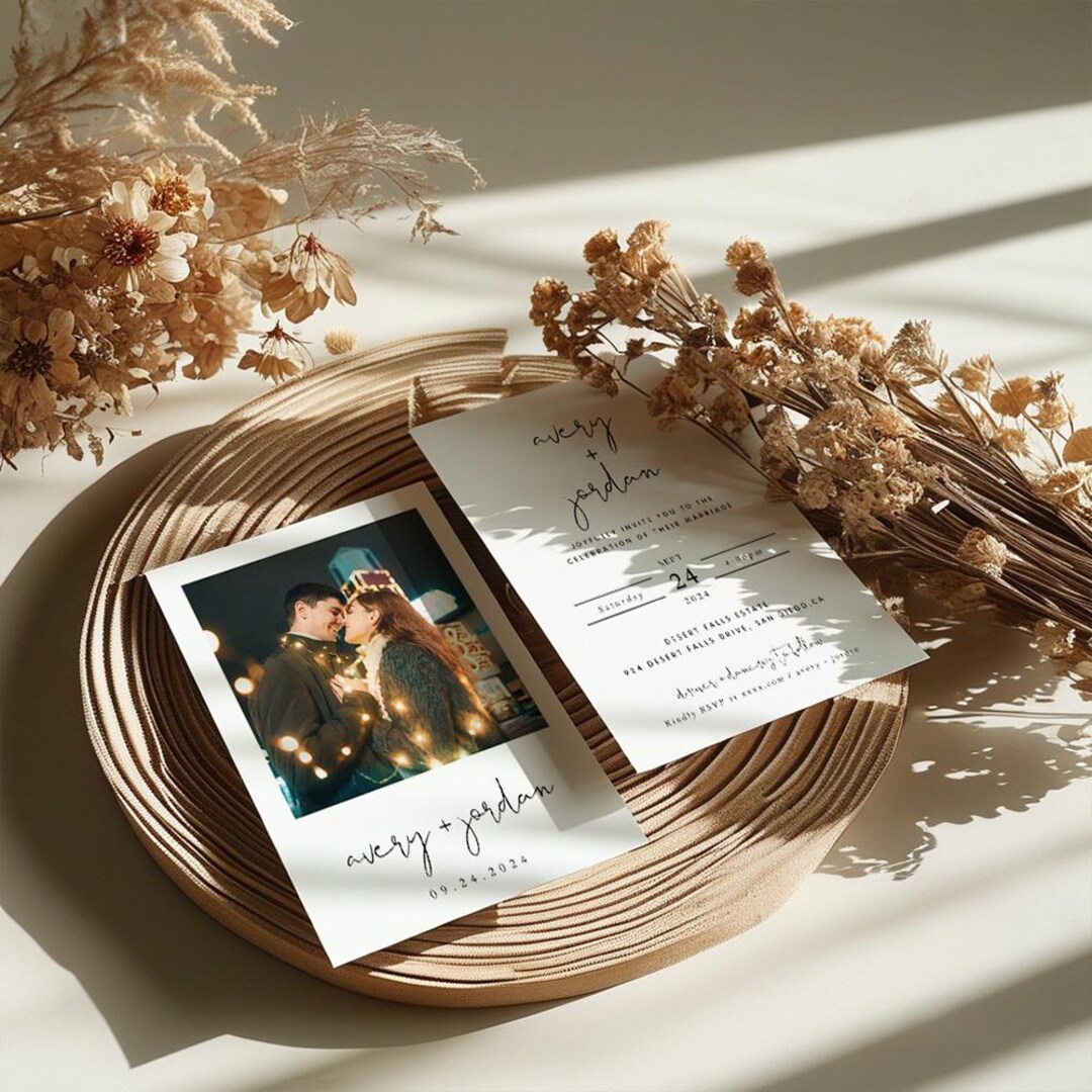 Personalized Wedding Invitation Card Photo Wedding Invitation - Etsy