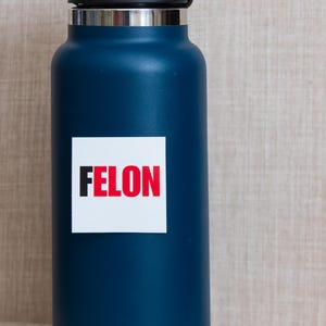 FELON Vinyl Sticker – 2x2 Inch Anti-elon Musk Decal, Political Protest ...