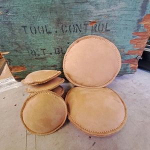 Circle (map) Paperweight Handmade From Surplus Leather - Etsy