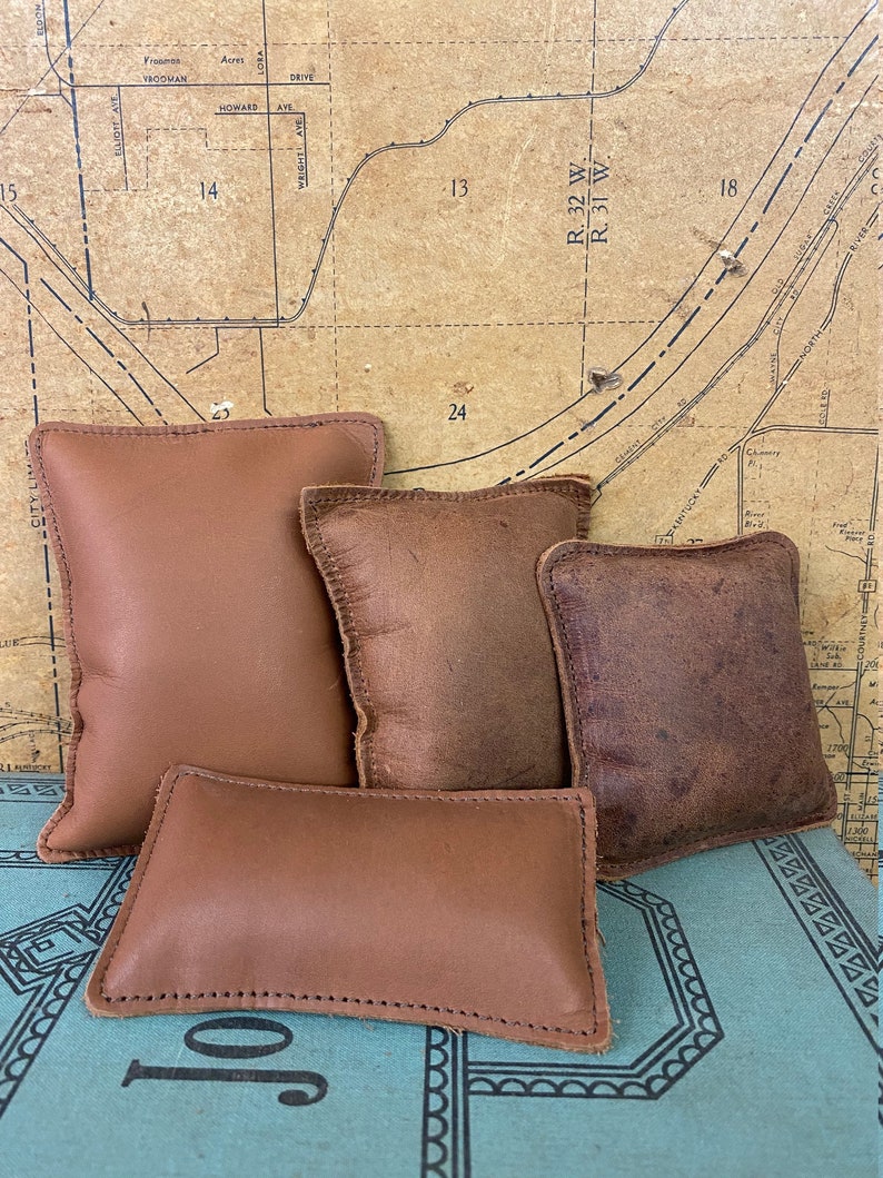 Rectangular map Paperweight Handmade From Surplus Leather - Etsy